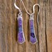 Navajo Silver Purple Spider Web Opal Inlay Dangle Earrings, Gifted ...