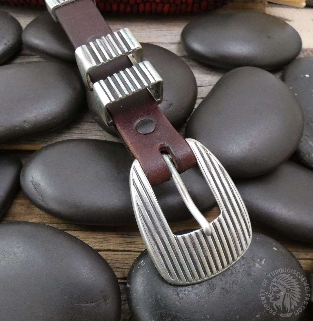 Native American Navajo 4 Piece Ranger 925 Sterling Silver Buckle Set - Etsy
