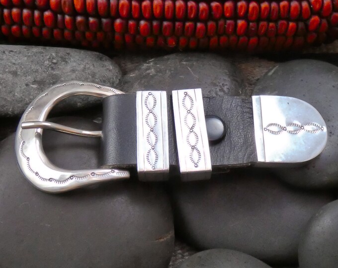 Vintage Native American Navajo Sterling Silver Ranger Buckle Set - Etsy