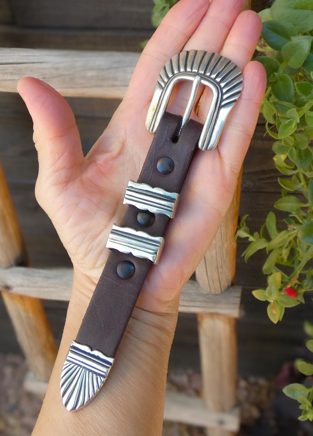 Native American Ranger Buckle Set, Navajo 925 Sterling Silver Signed - Etsy