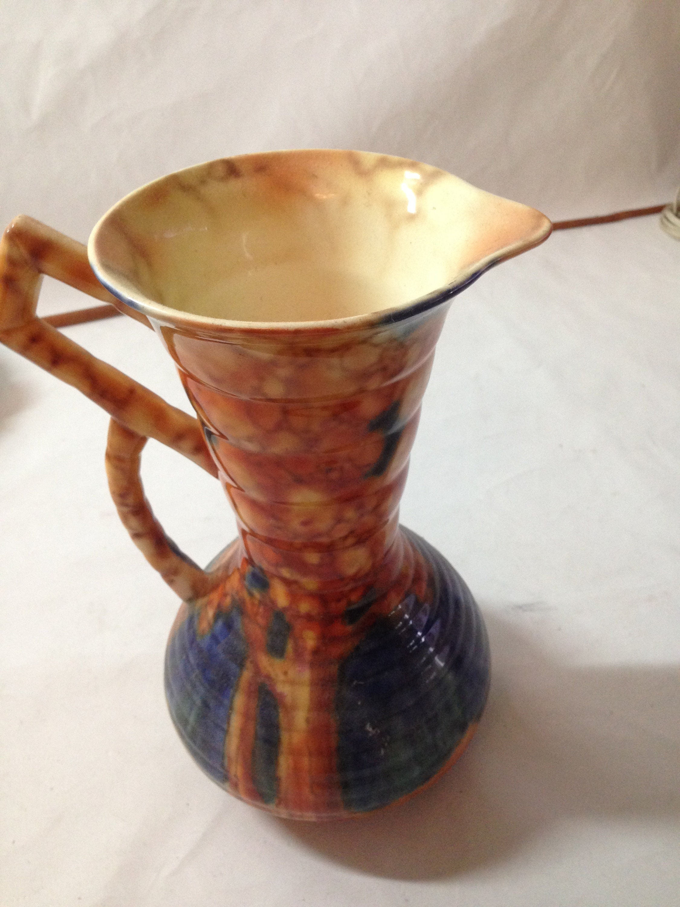 Falcon Ware Woodland Art Deco Vase Jug Pitcher, T Lawrence Alex Made in ...