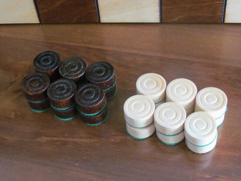 Brand New Set of Checkers / Draughts Pieces - Etsy
