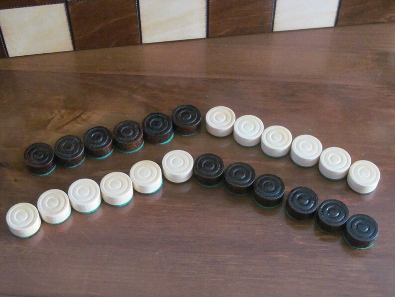 Brand New Set of Checkers / Draughts Pieces - Etsy