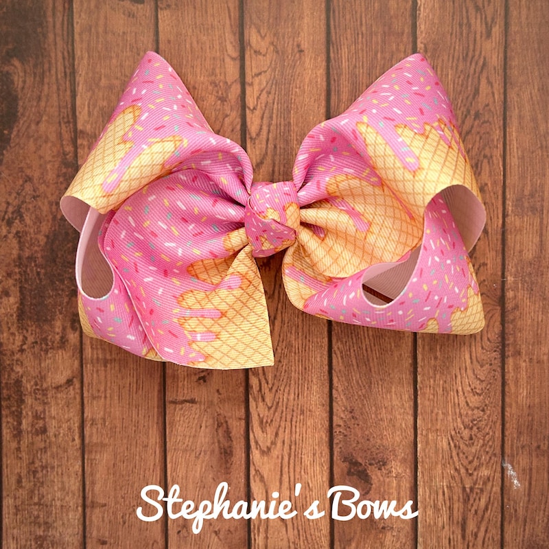 Big Ice Cream Hair Bows - Etsy