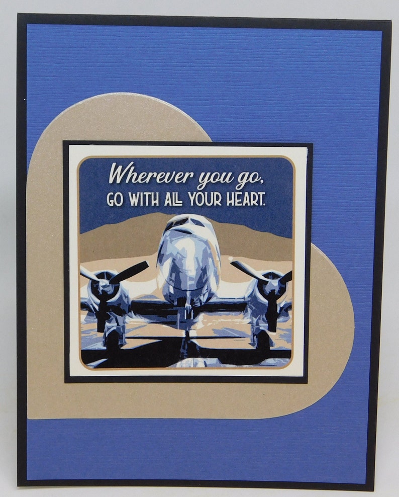 Graduation Card. Congratulations Card. Retirement Card. Airplane Theme ...