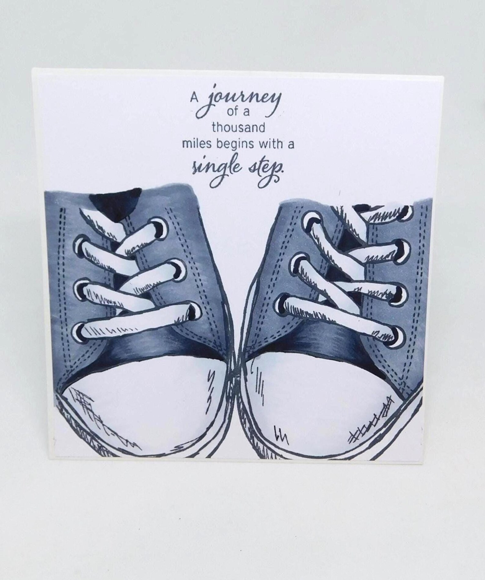 Encouragement Card. Congratulations Card. Gray Tennis Shoes. - Etsy