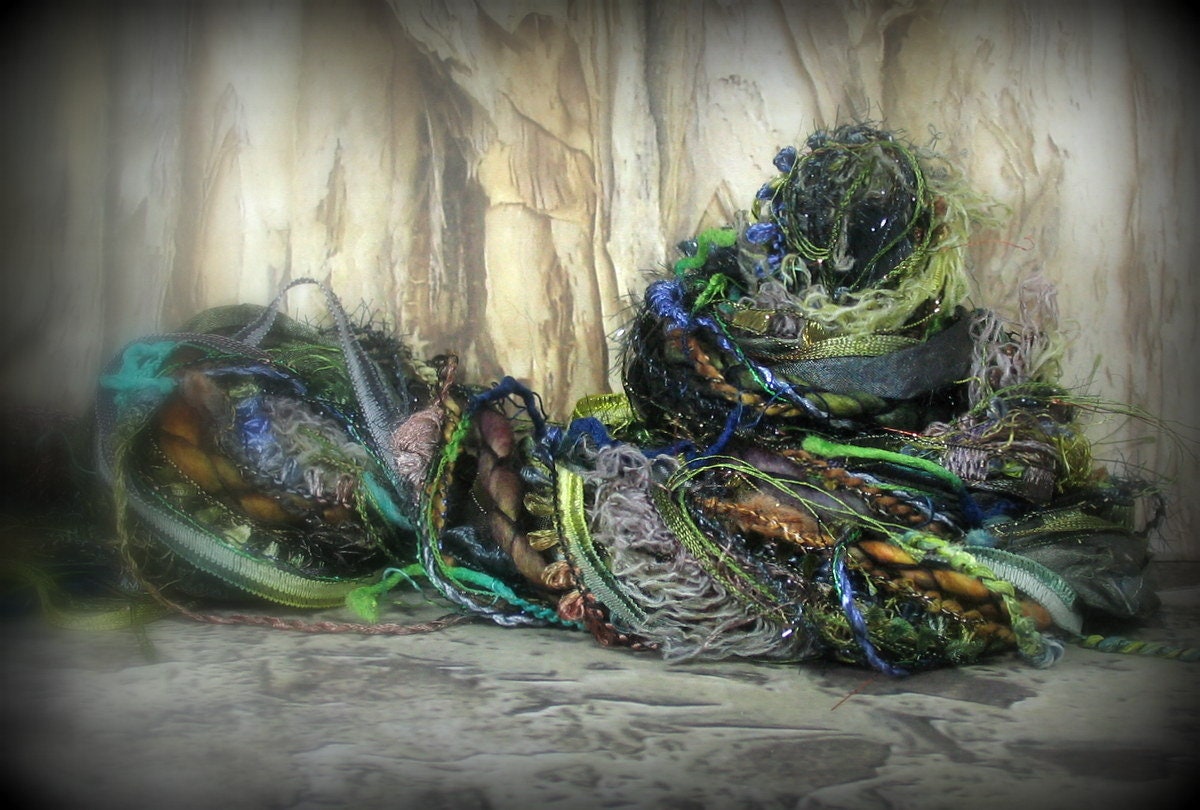 Primordial Forest Elements 26yd 13x2 Fantasy Fiber Art Yarn Bundle ...