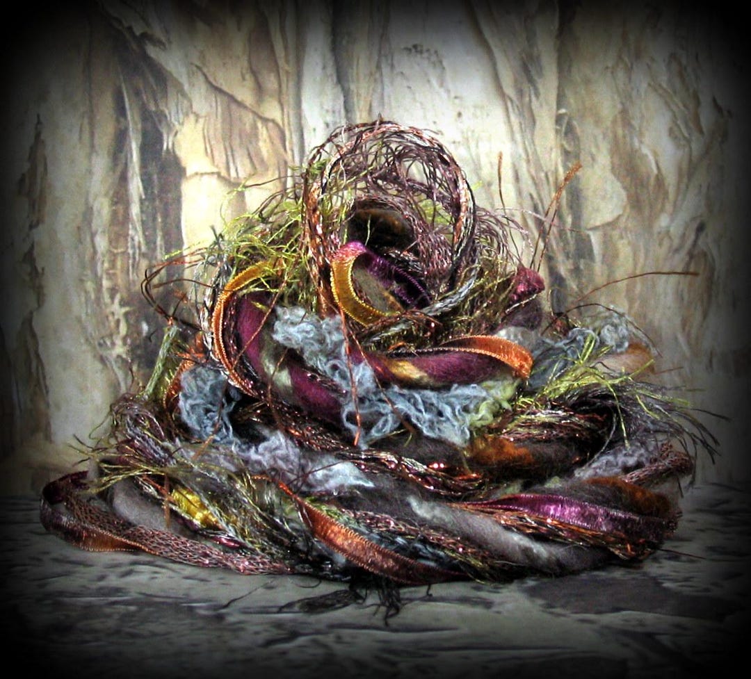 Dryad Elements 12yd 6x2 Autumn Art Yarn Bundle . Collage Fibers Wall ...