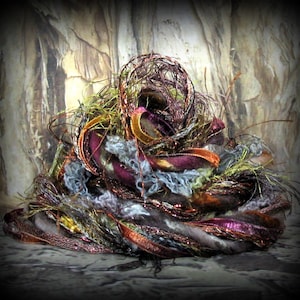 Dryad Fantasy Elements 12yd 6x2 Fiber Art Yarn Bundle . Bronze Moss ...