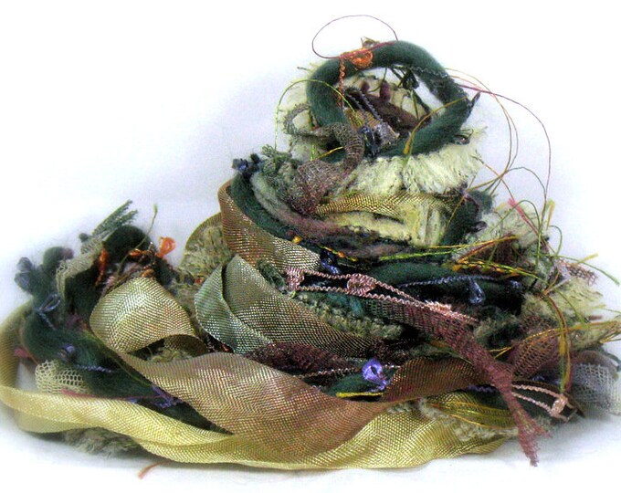 The Forest's Camo Elements 6x2 12yd Fiber Art Yarn Bundle . Mixed Media ...