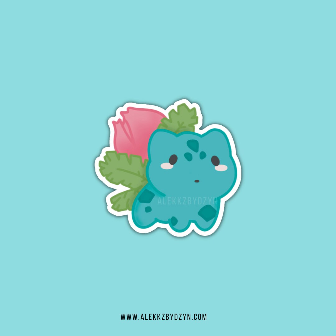 Chibi Ivysaur Sprite Sticker Ivysaur Sticker Kawaii Ivysaur Pokémon ...