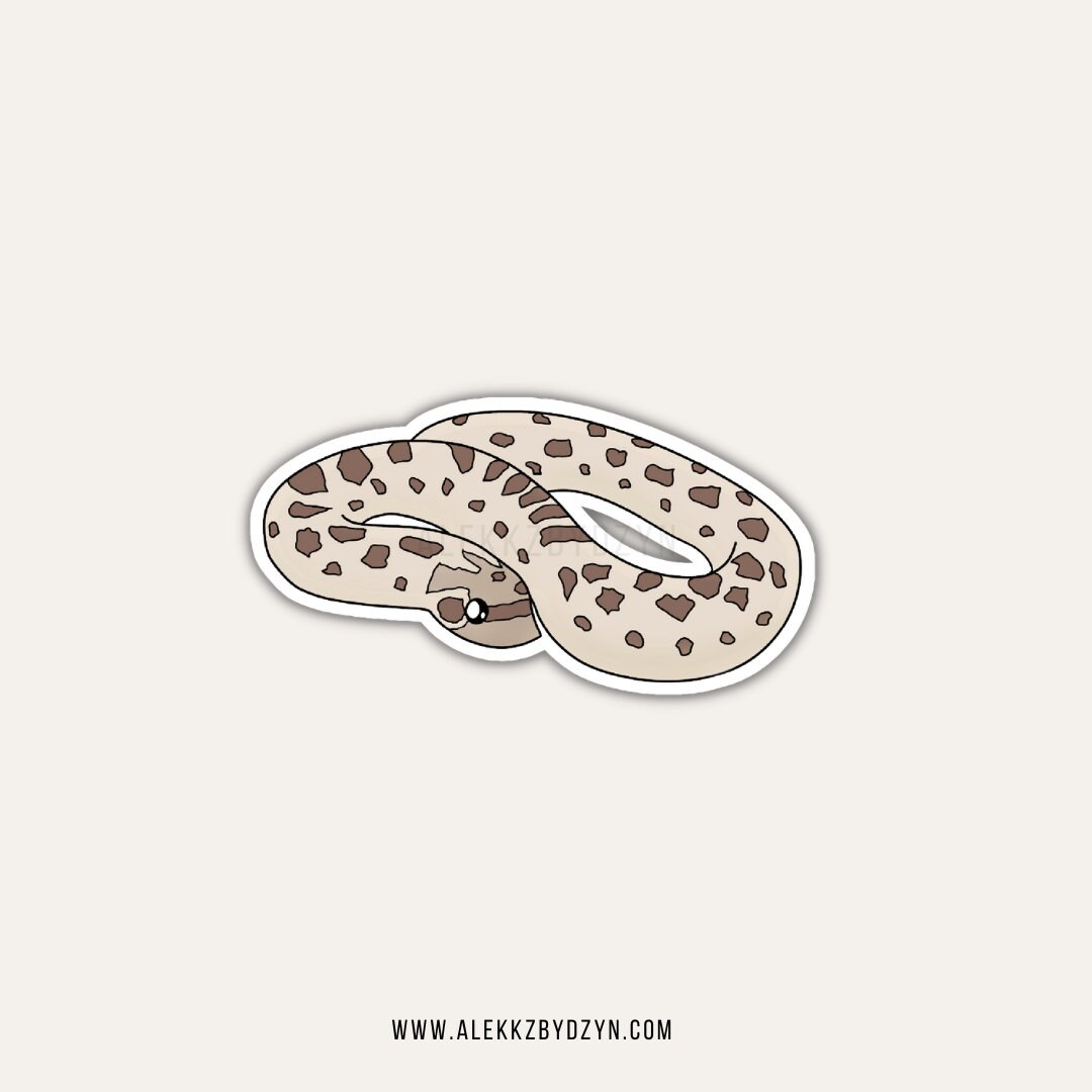 Snowball the Hognose Snake Sticker | Cute Snake Sticker | Hognose Snake ...