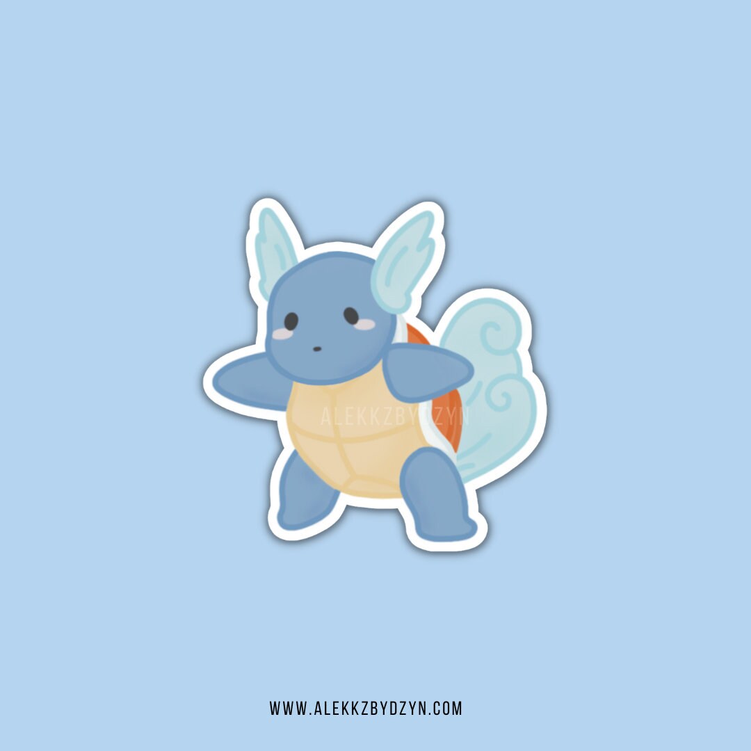 Chibi Wartortle Sprite Sticker Wartortle Sticker Kawaii - Etsy