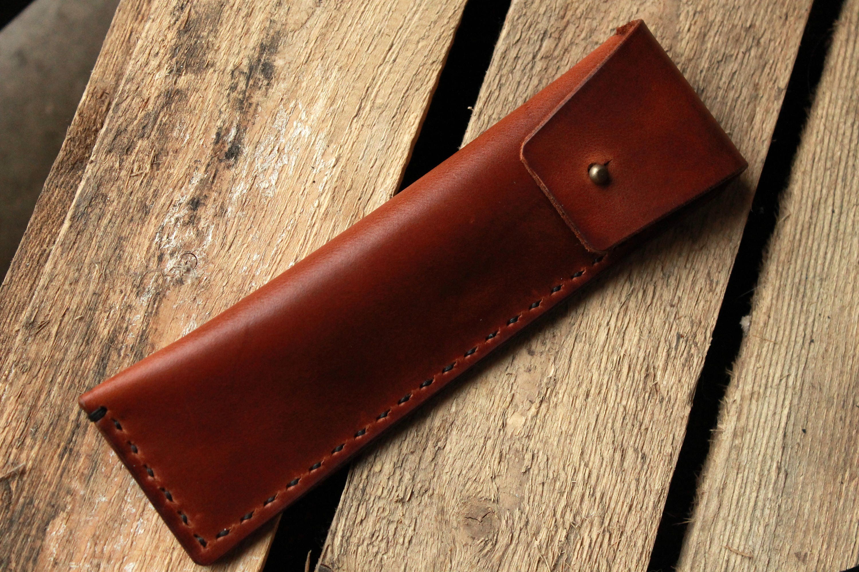 Leather Pencil Case, Leather Pen Holder, Pencil Sleeve, Pen Case, - Etsy