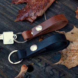 Leather Keychain Leather Keyring Keyholder Belt Loop Key Chain | Etsy