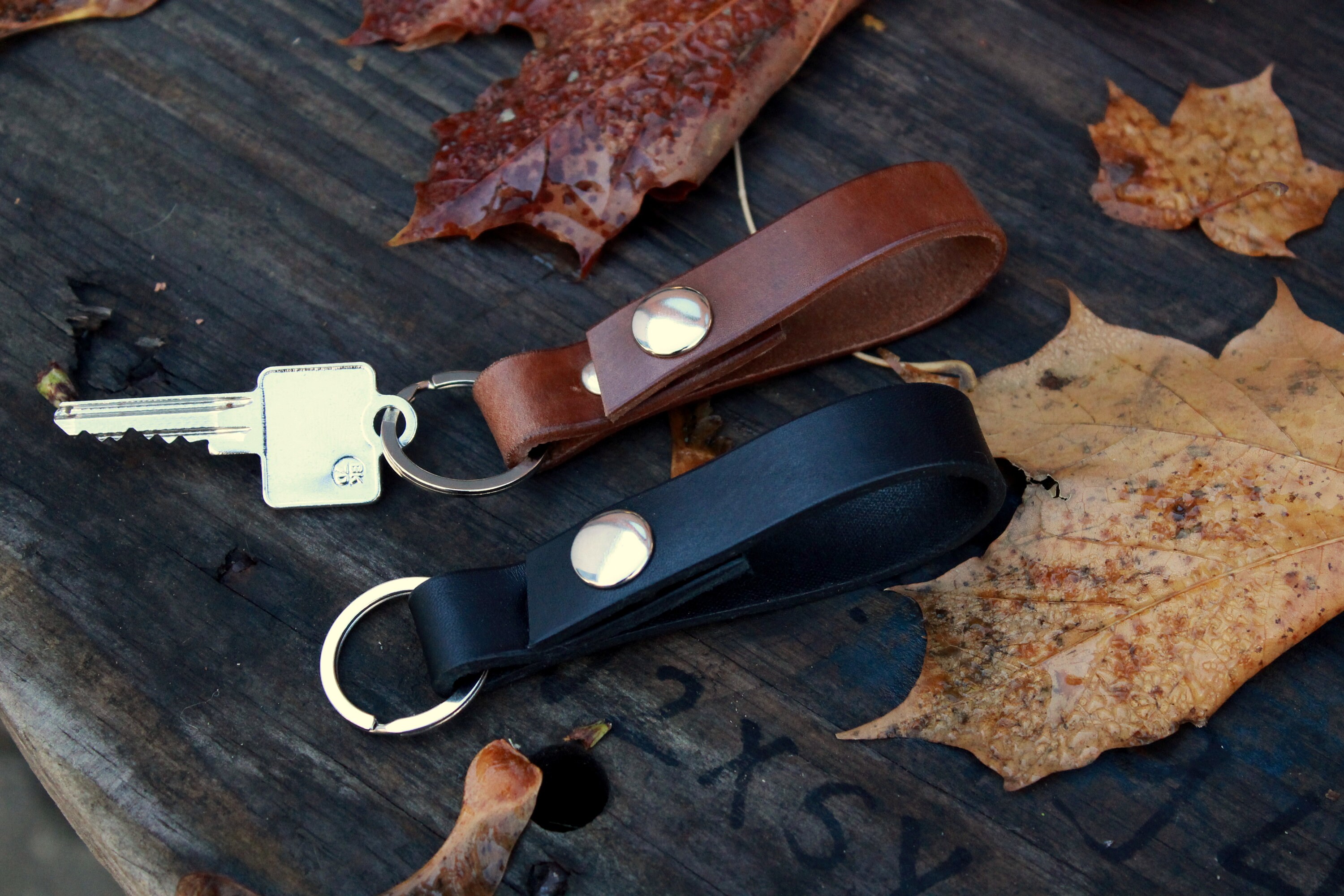 Leather Keychain Leather Keyring Keyholder Belt Loop Key Chain | Etsy