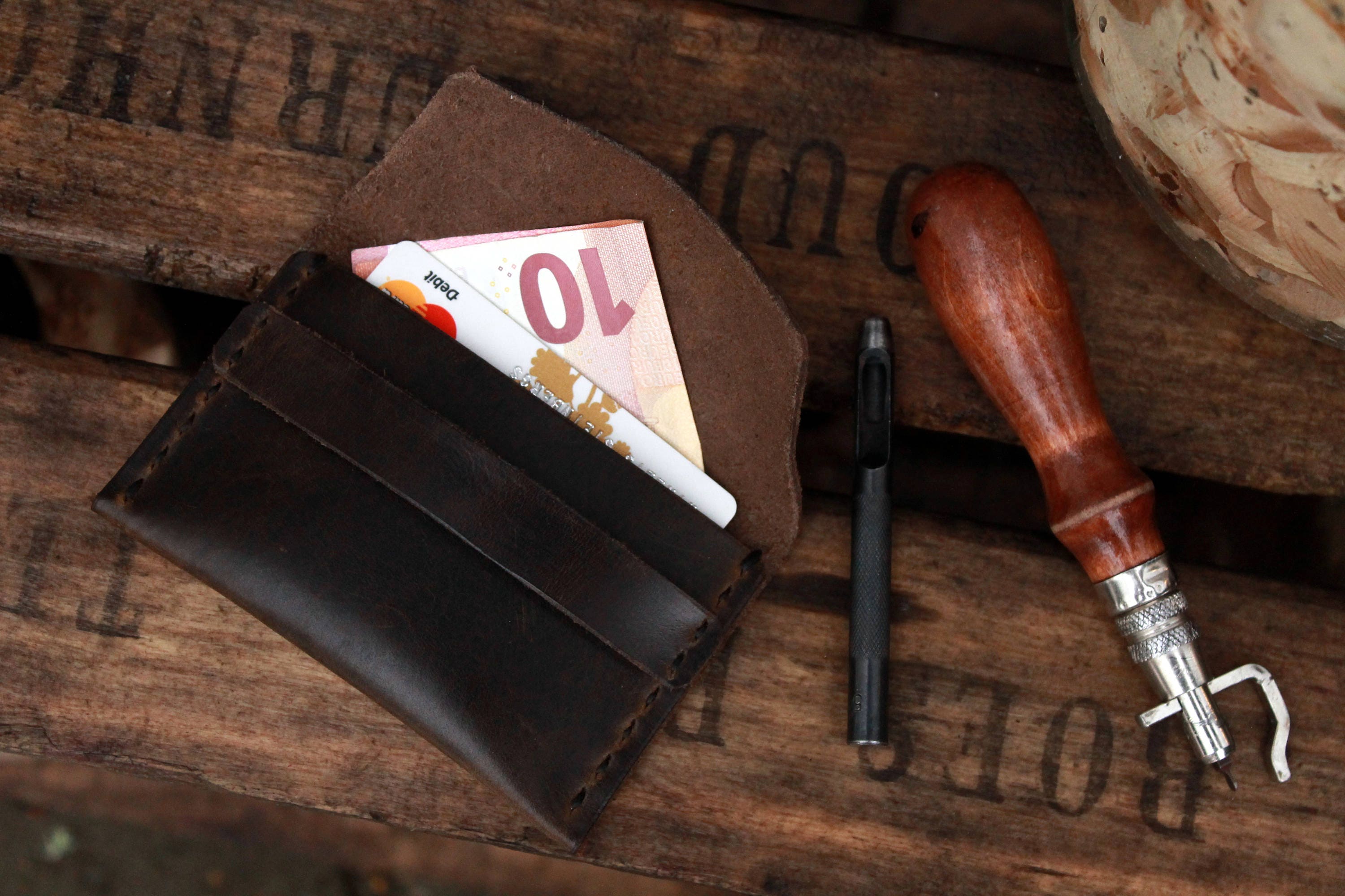 Leather Card Holder, Minimalist Wallet, Leather Card Case, Leather ...