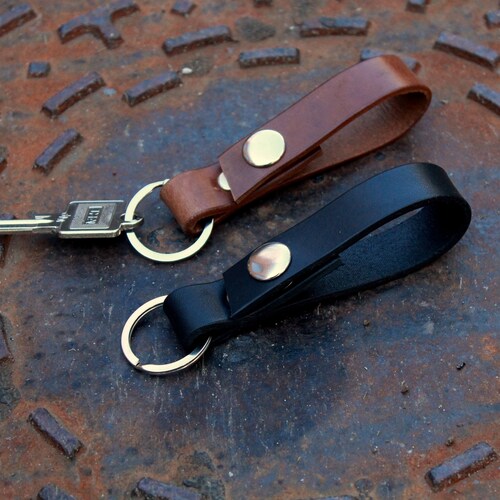 Leather Keychain Leather Keyring Keyholder Belt Loop Key Chain | Etsy