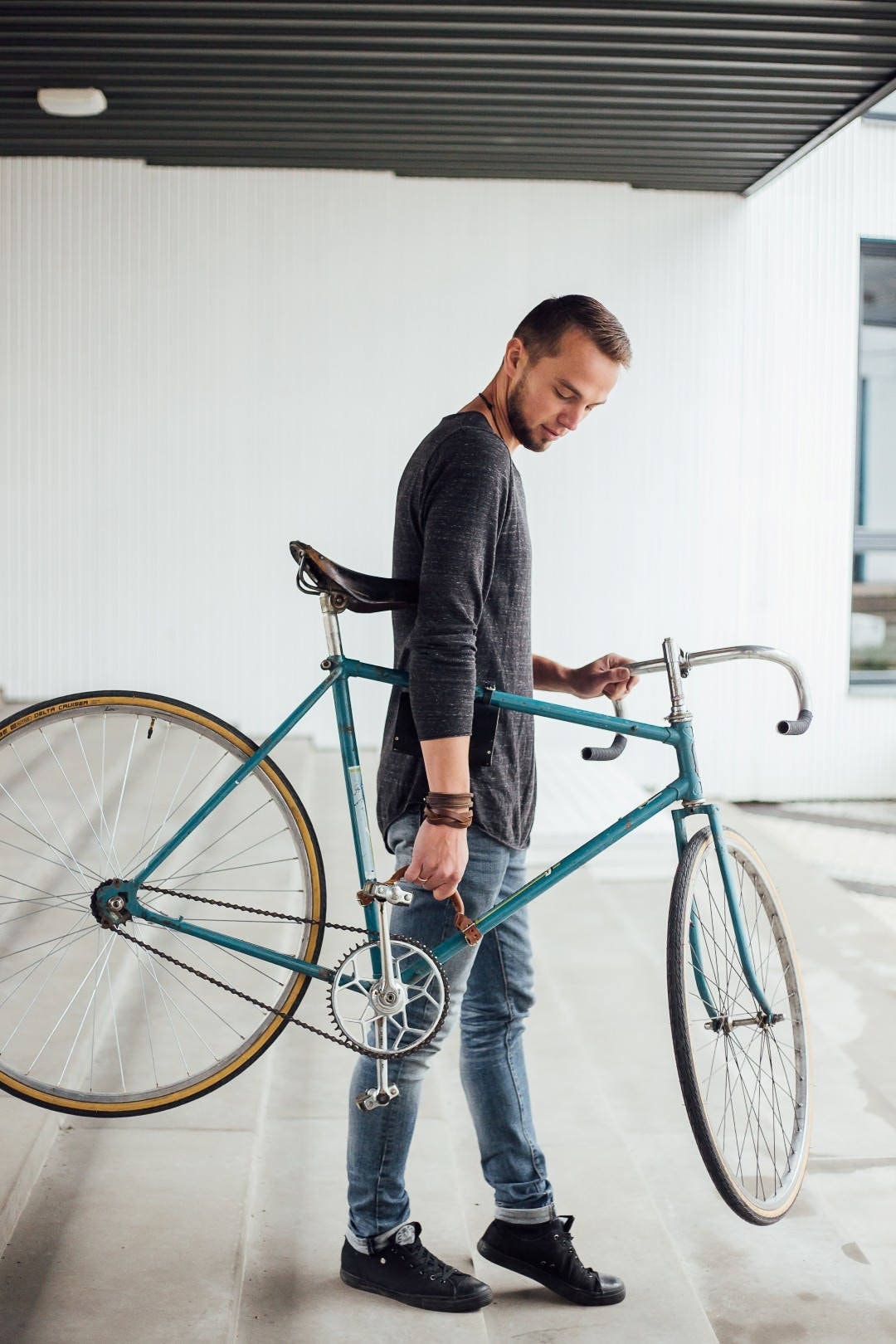 Bicycle Handle Bicycle Leather Frame Handle Carrying Handle Bicycle ...