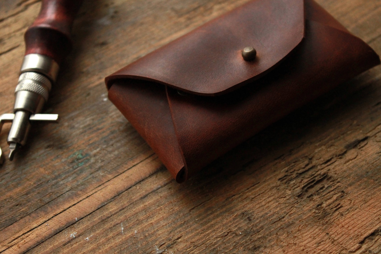 Minimalist Wallet, Leather Business Card Holder, Business Card Case ...