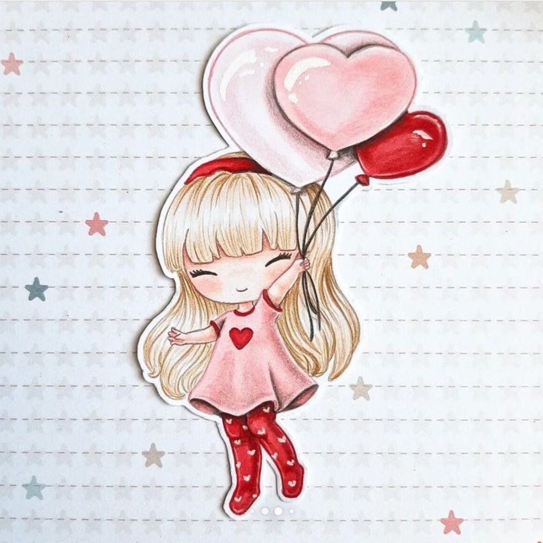 PNG Chibi Balloons. Digital Stamp Pack, Digi Stamp, Digistamp, Digital ...