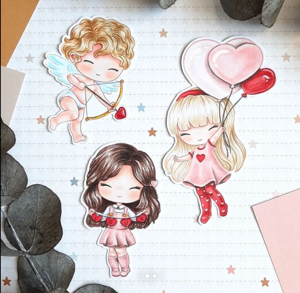 PNG Chibi Cupid. Digital Stamp Pack, Digi Stamp, Digistamp, Digital ...
