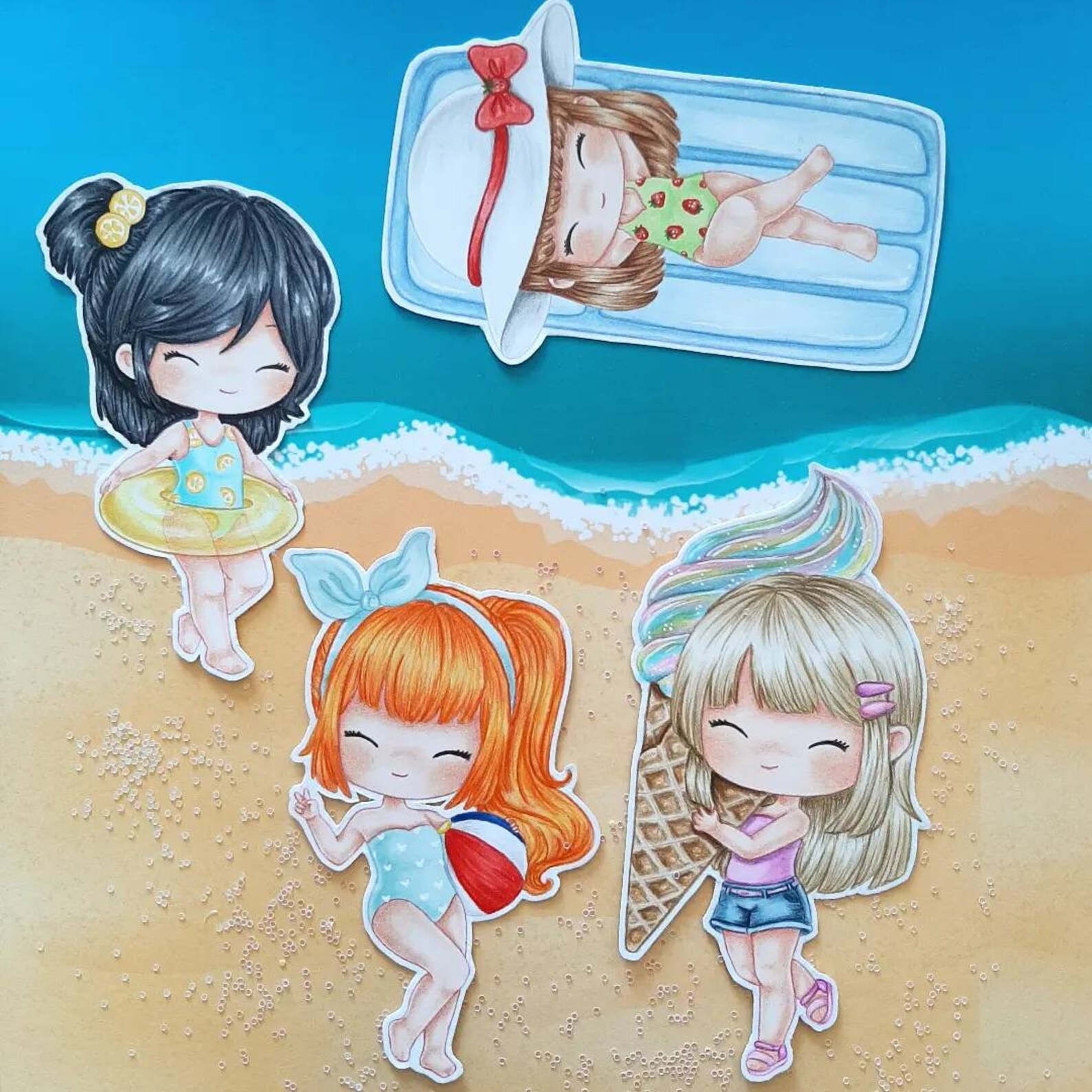 PNG Chibi Float. Pack Digital Stamp Digi Stamp Digistamp - Etsy