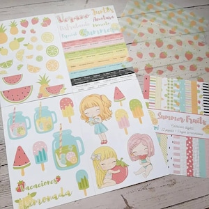 Summer Fruits - Digital Paper Collection. 22 Printable Papers + 2 Cut ...