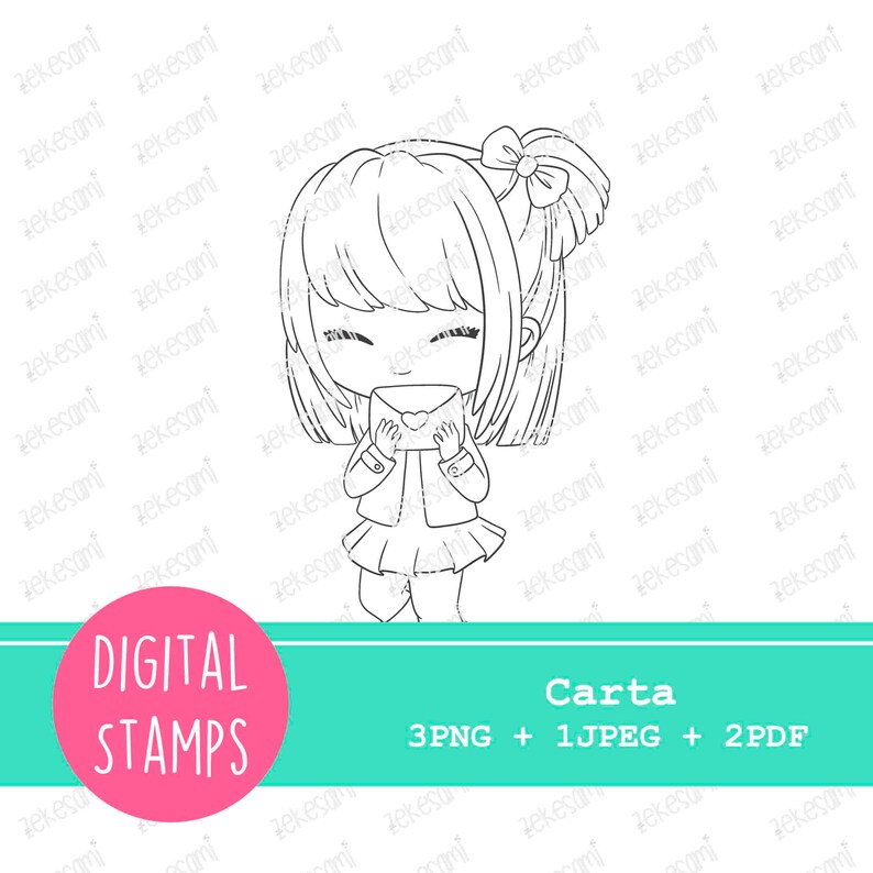 PNG Chibi Letter. Pack Digital Stamp, Digi Stamp, Digistamp, Digital ...