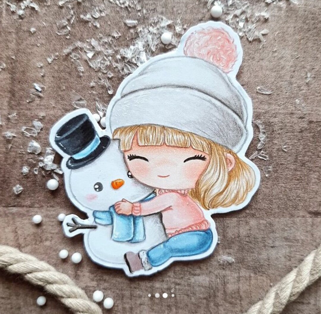 PNG Chibi Snowman. Digital Stamp Pack, Digi Stamp, Digistamp, Digital ...