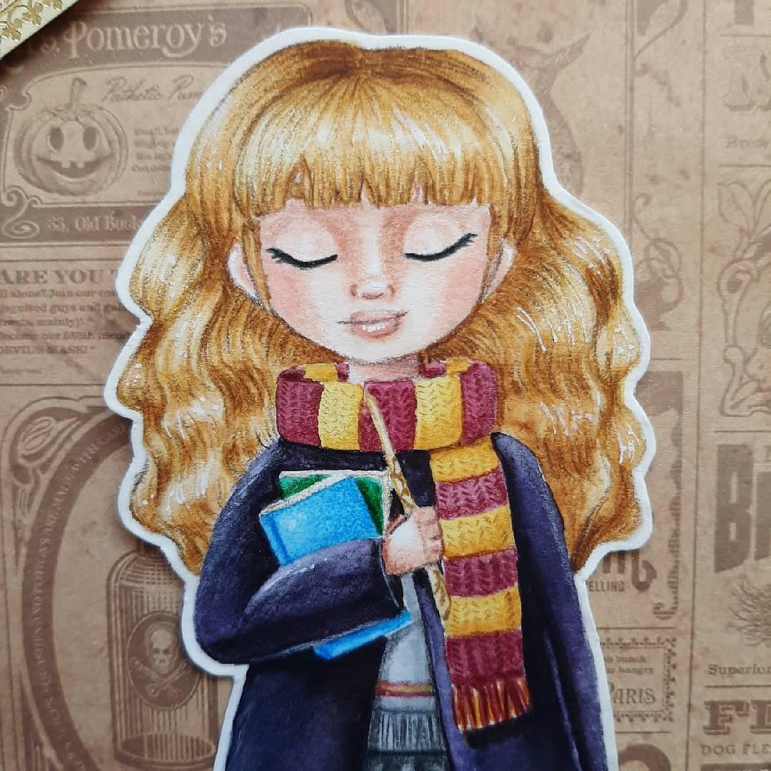 Fan Art Hermione. Digital Stamps, Digi Stamp, Digistamp, Digital Stamp ...