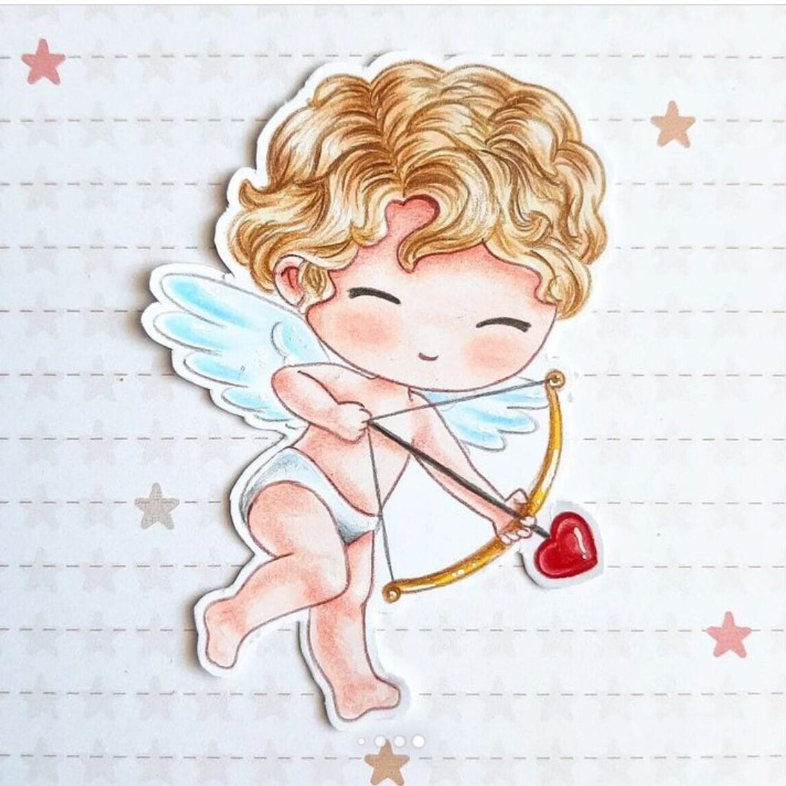 PNG Chibi Cupid. Digital Stamp Pack, Digi Stamp, Digistamp, Digital ...