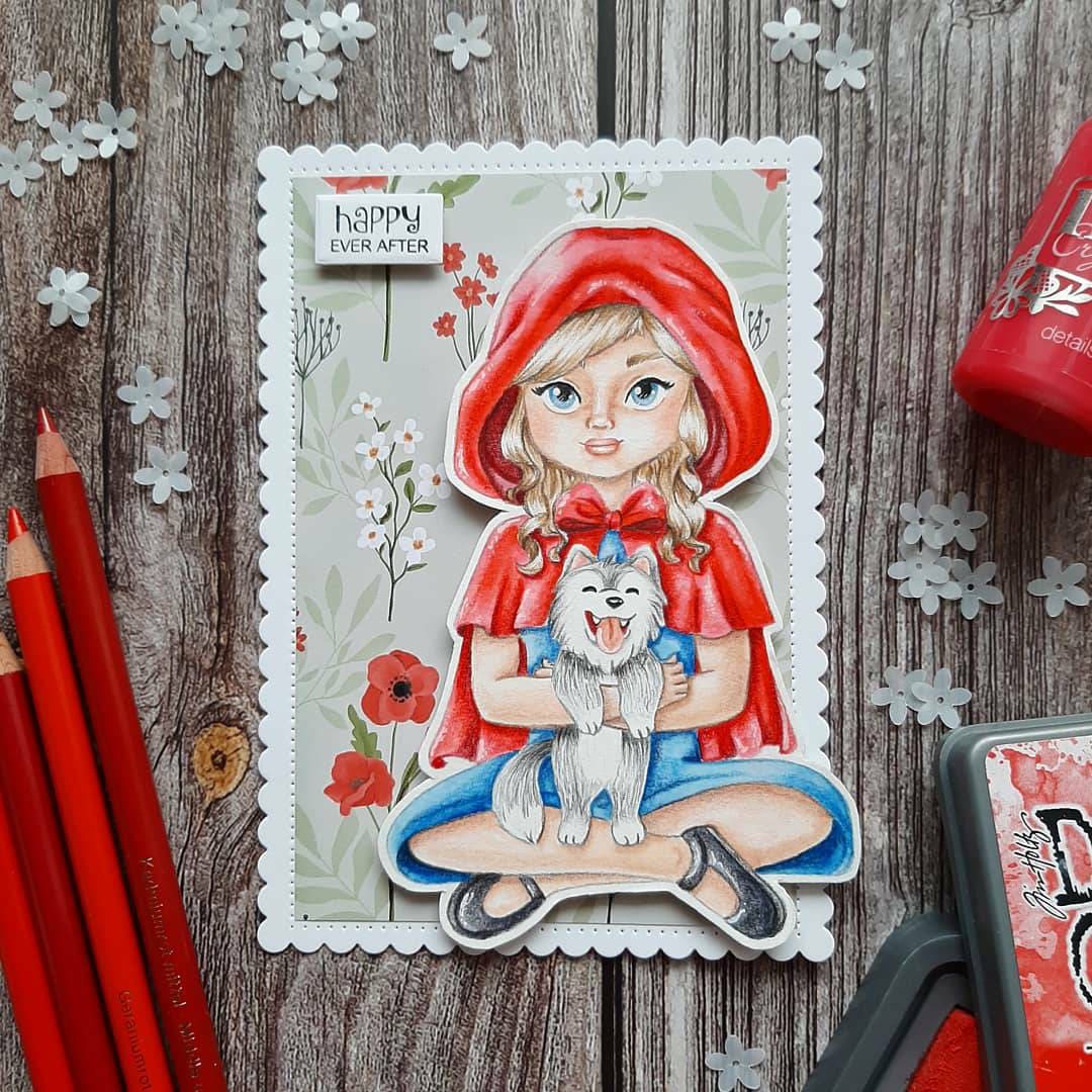 Little Red Riding Hood. Digital Stamps, Digi Stamp, Digistamp, Digital ...