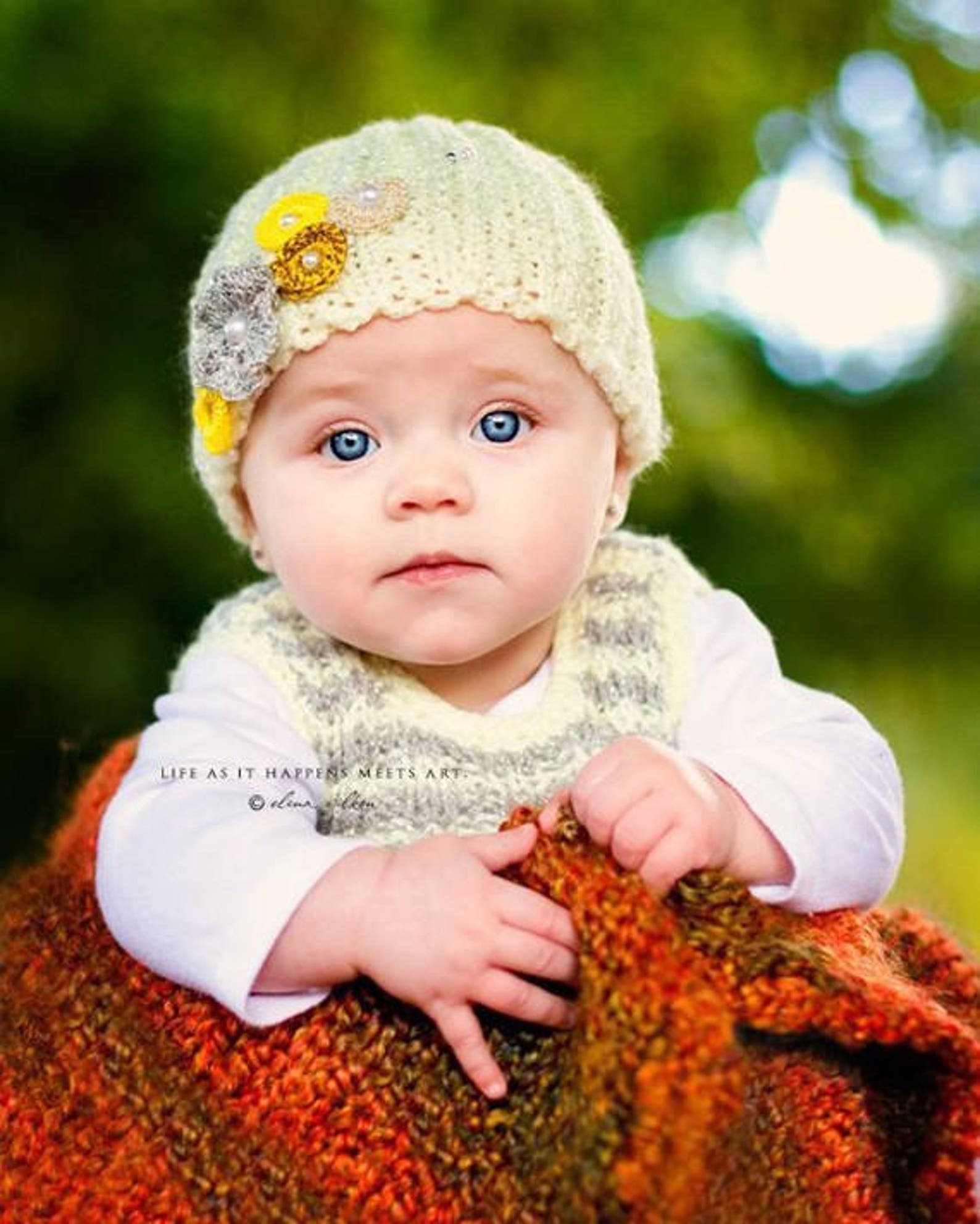Knitting PATTERN Knitted Shane Hat With Crocheted Flowers,knitting ...