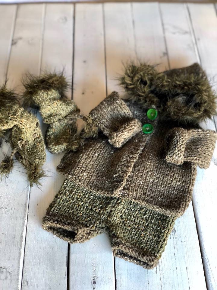 Knitting PATTERN Knitted Eskimo Set,dk Yarn Knitted Prop, Unisex Photo ...