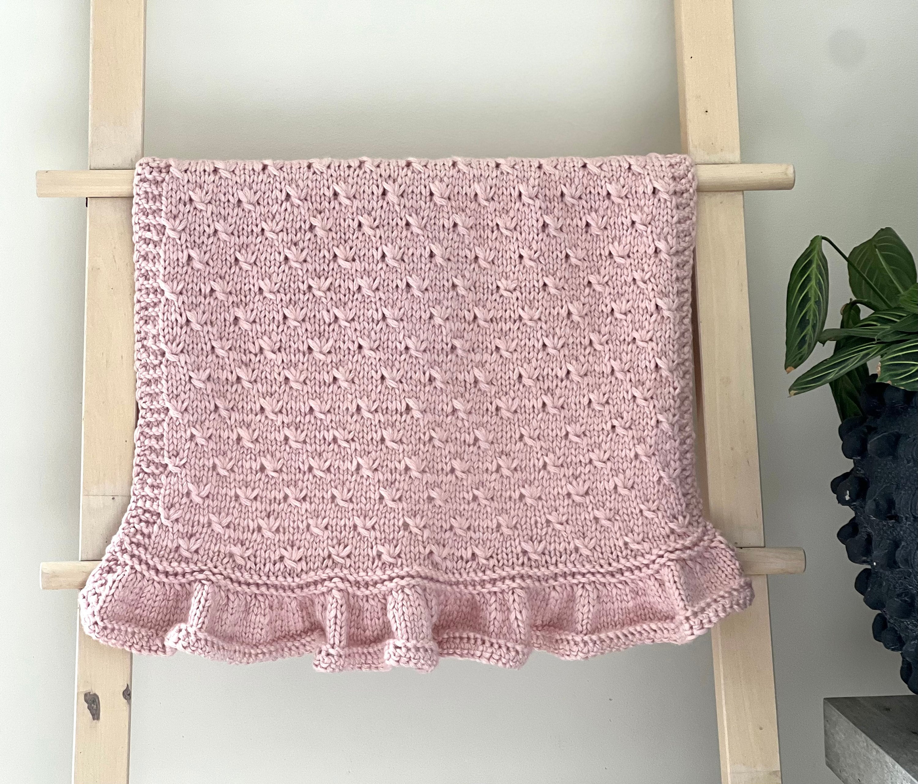 Ruffle Knitting Baby Blanket Pattern-bulky Yarn Carseat Blanket ...