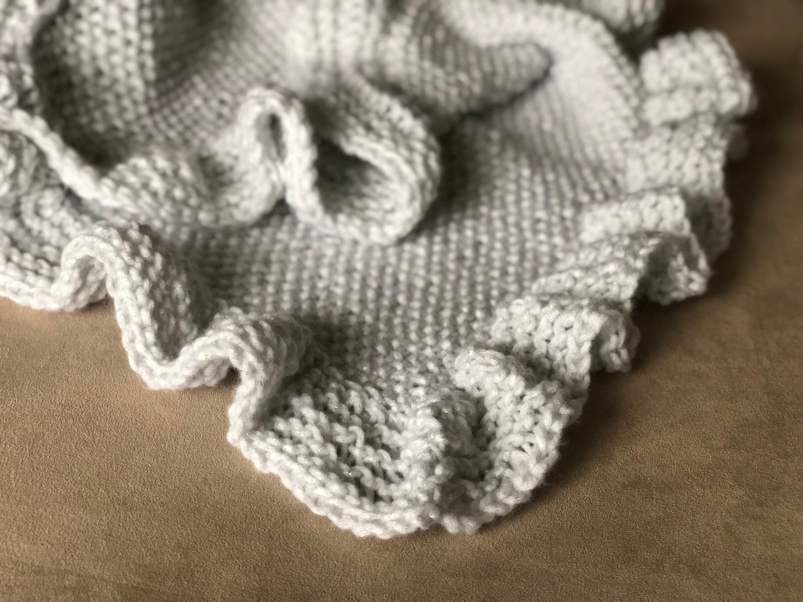Ruffle Knitting Baby Blanket Patternknitting Pattern - Etsy