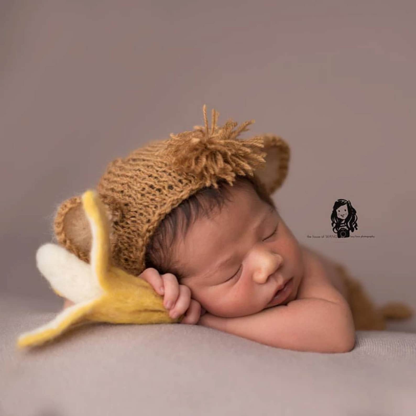 Knitting and Crochet PATTERN- Newborn Monkey Mohair Bonnet - Etsy