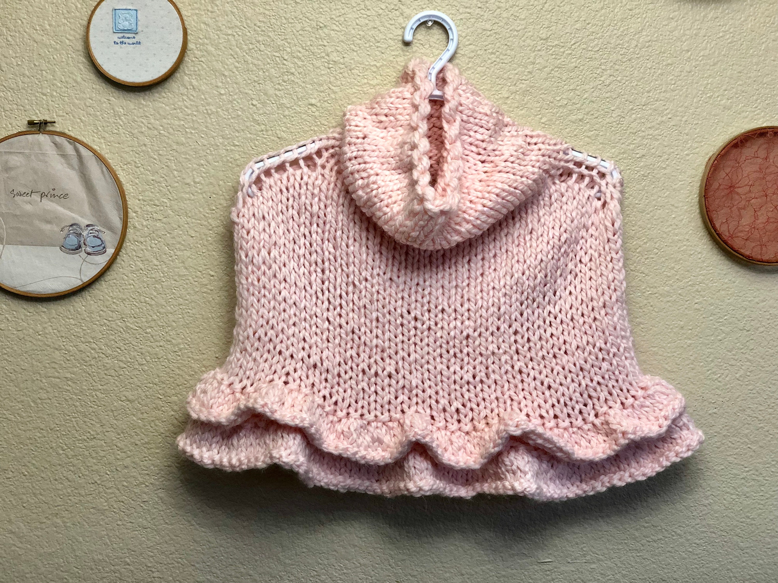 Knitting PATTERN Felicity Knitted Cape With Ruffles and Lace, Girls ...