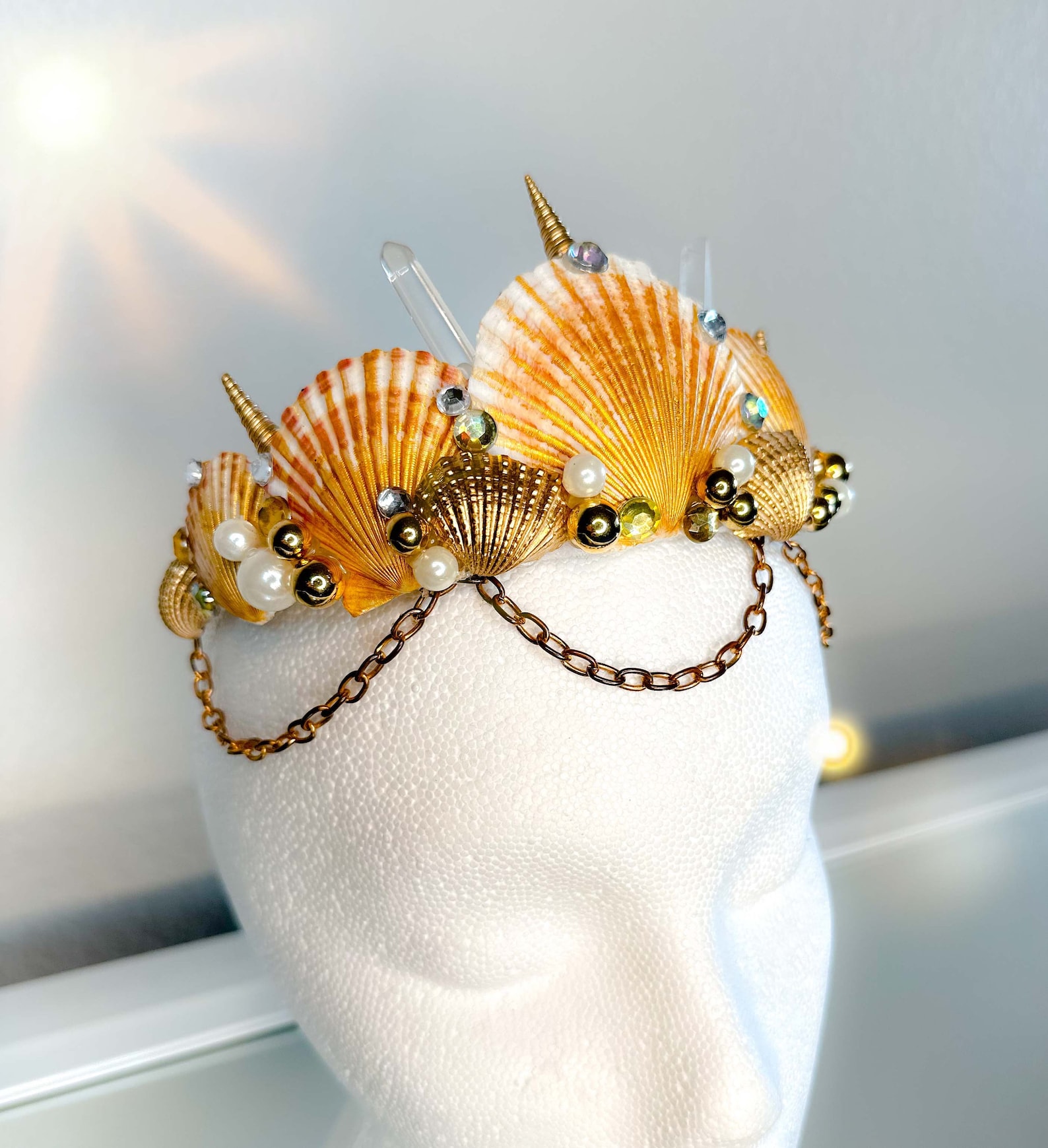 Mermaid Crown Gold Mermaid Crown Custom Mermaid Crown - Etsy