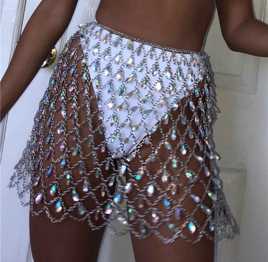 Rhinestone Skirt Rhinestone Festival Skirt Festival Outfit Etsy