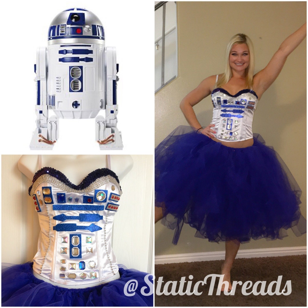 Star Wars R2D2 Costume R2D2 Corset Rave Bra R2D2 Bra, R2D2 Sexy Costume ...