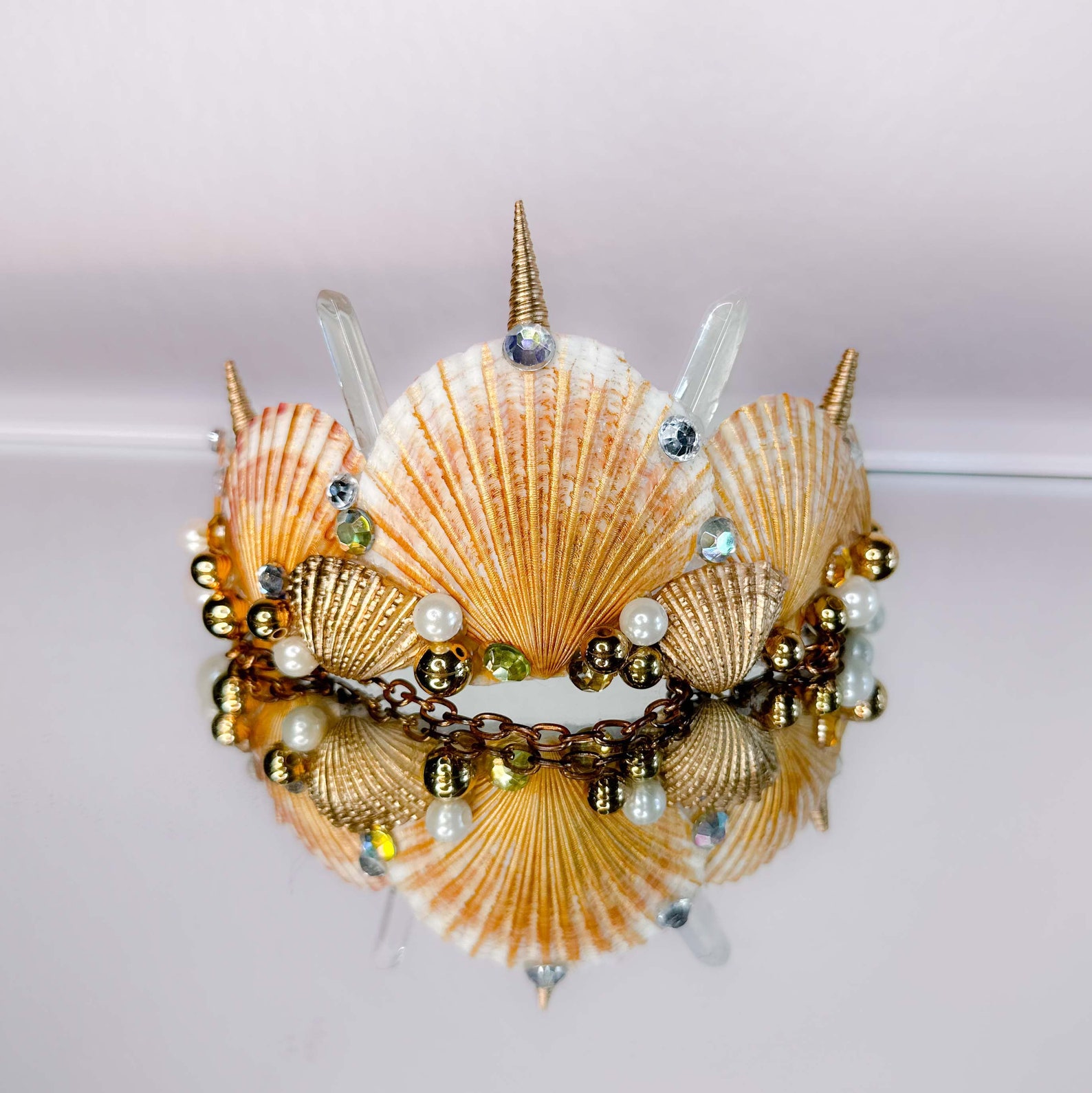 Mermaid Crown Gold Mermaid Crown Custom Mermaid Crown - Etsy