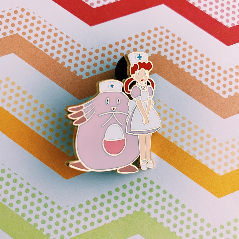 Nurse Joy Enamel Pin Chansey Pin Nurse Joy Pin Pokemon - Etsy