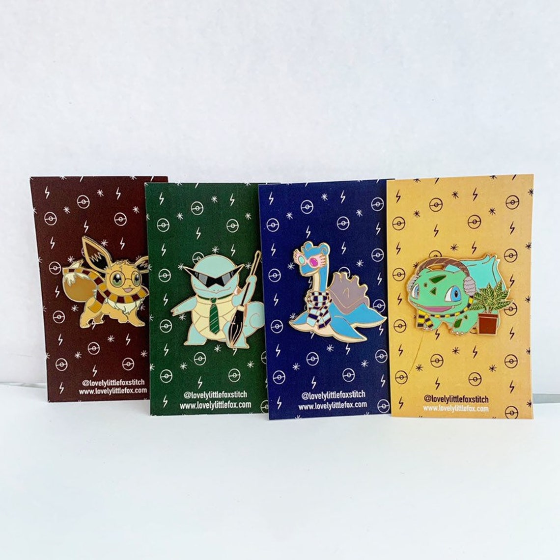 Wizard pin SET Magical Lapras Bulbasaur Eevee Squirtle | Etsy