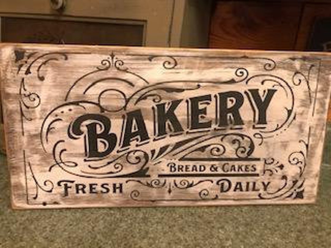 Primitive BAKERY Sign Bread and Cakes Fresh Daily - Etsy