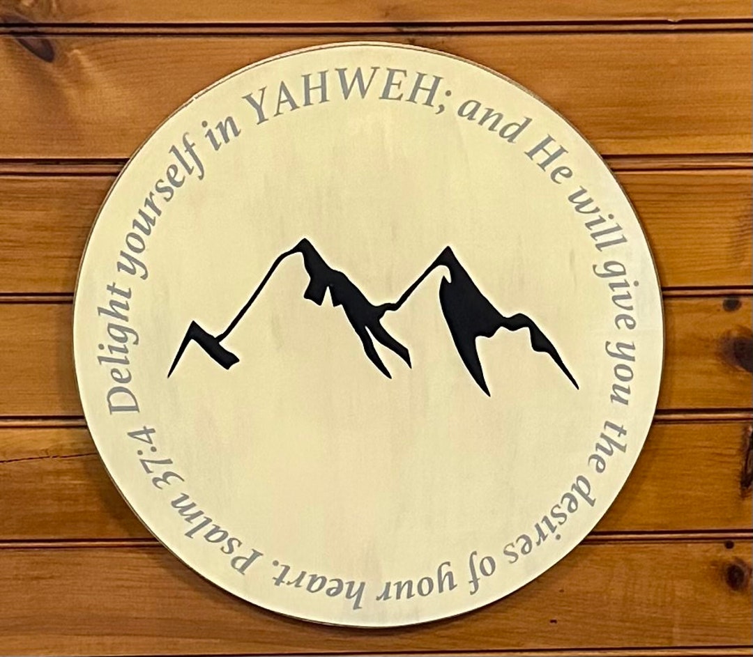 16 Round Scripture Sign Psalm 37:4 - Etsy