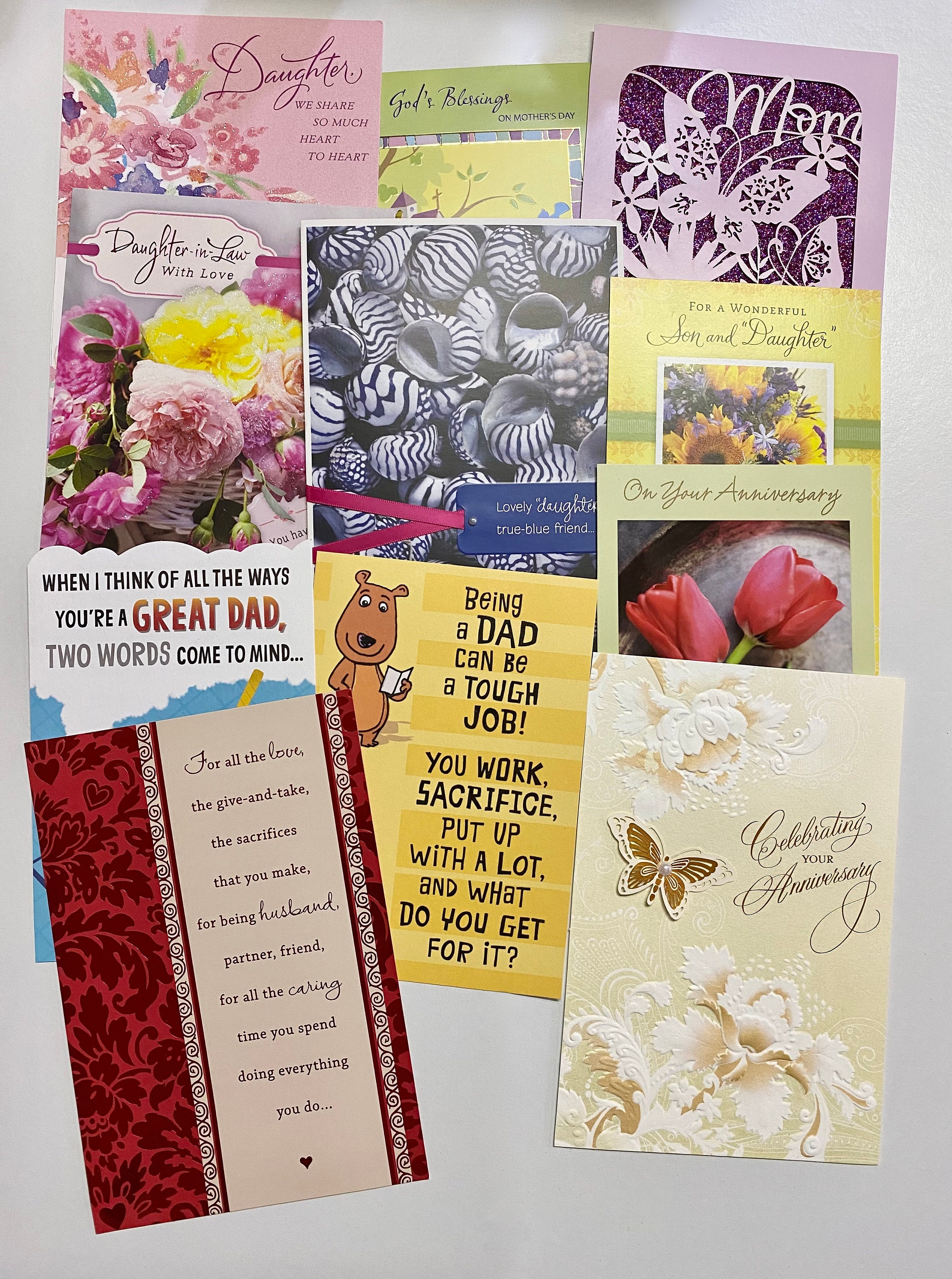 144 USED Greeting Cards Ephemera fronts ONLY With No Envelopes for ...