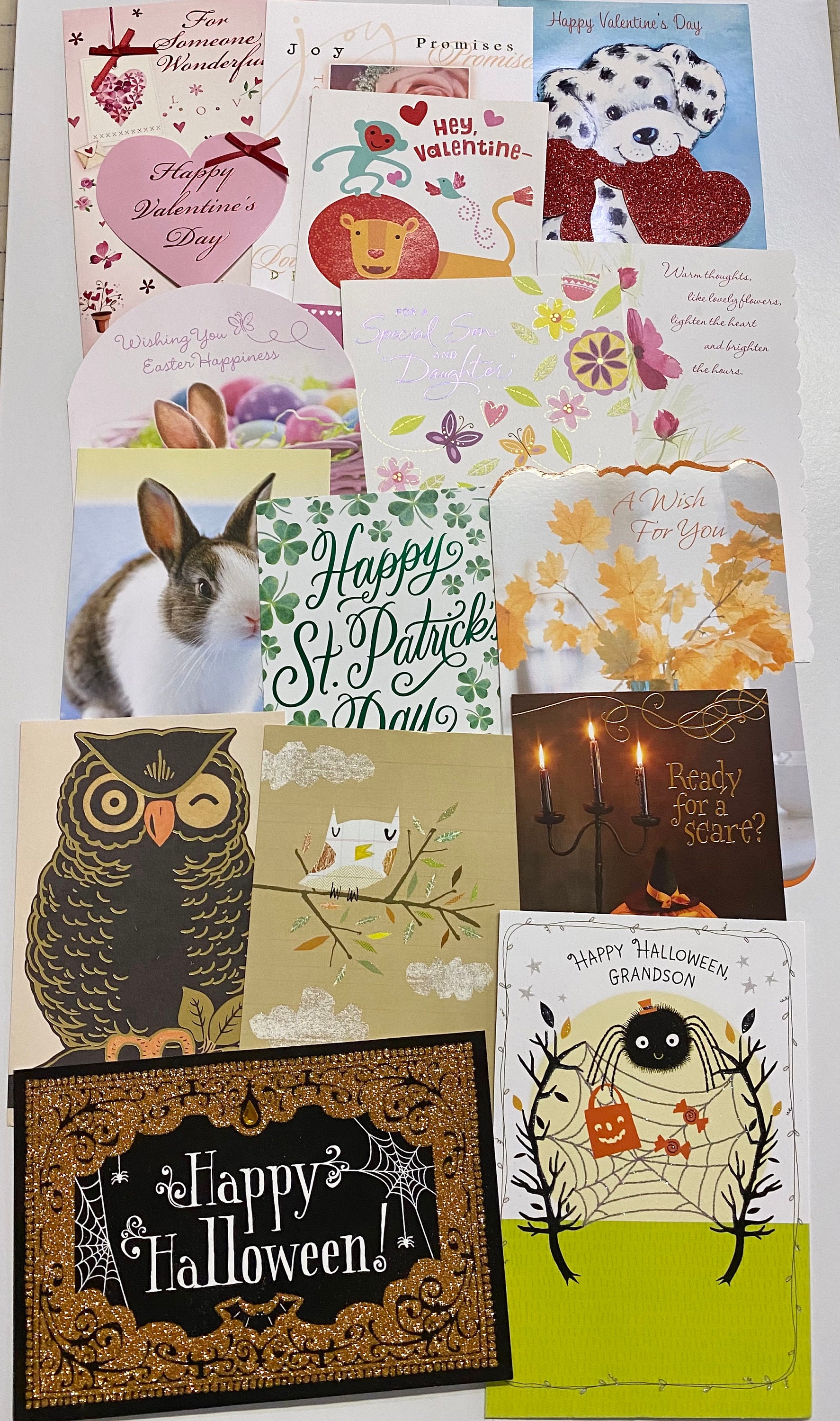 144 USED Greeting Cards Ephemera fronts ONLY With No Envelopes for ...