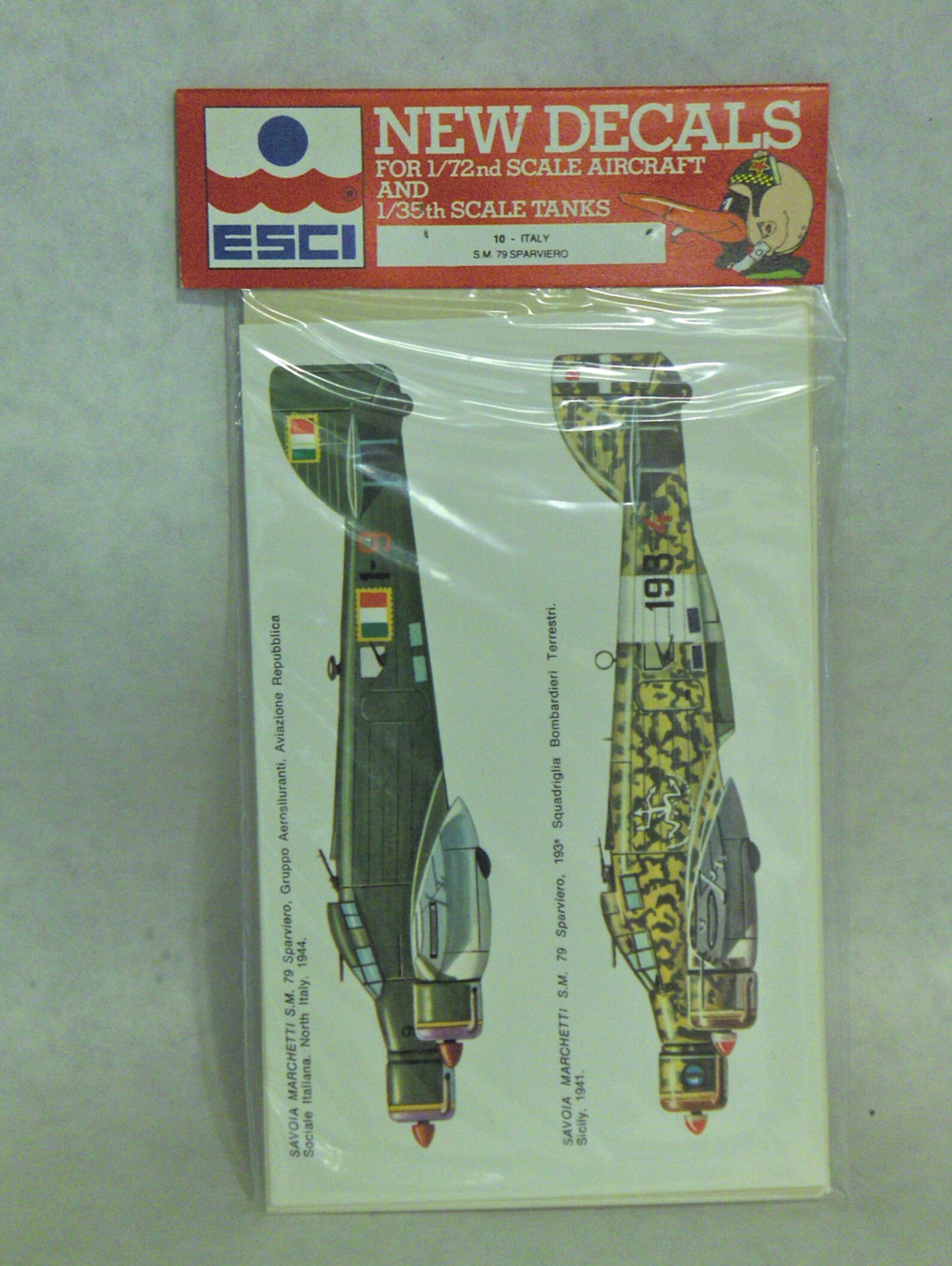 ESCI® New Decals '10 Italy S.M. 79 Sparviero', 1/72 Scale Aircraft and ...